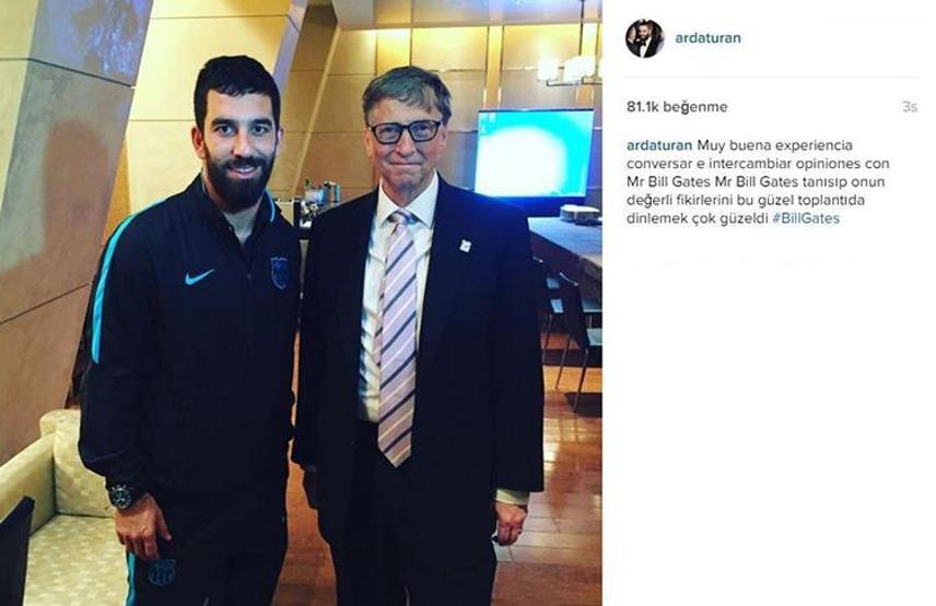 Arda Turan ile Bill Gates buluştu