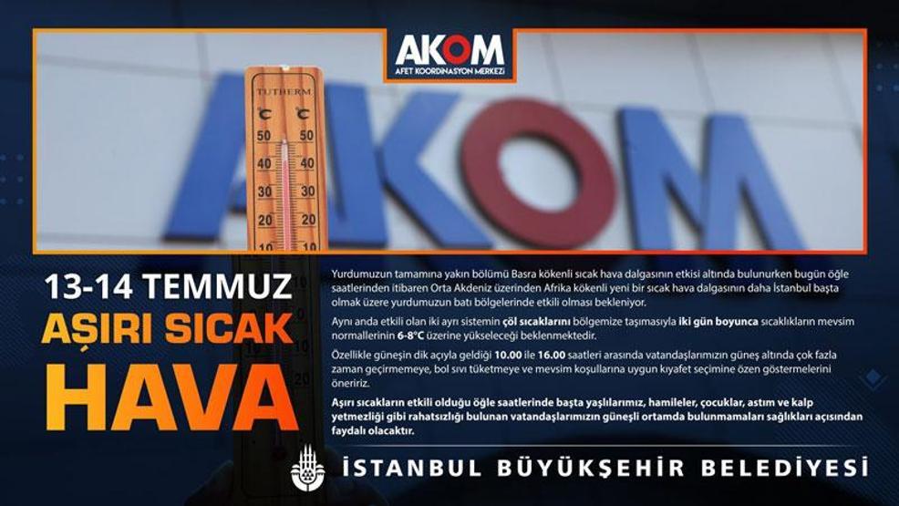 AKOM'dan yüksek sıcaklık uyarısı - Son Dakika Flaş Haberler