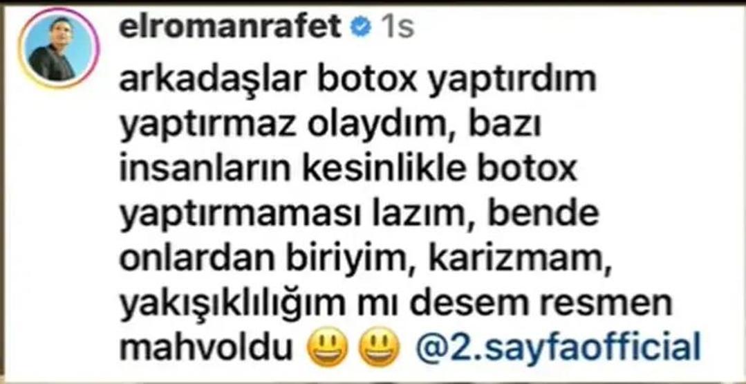 Rafet El Roman'dan 'estetik' açıklaması: Sinir oldum! - Son Dakika ...