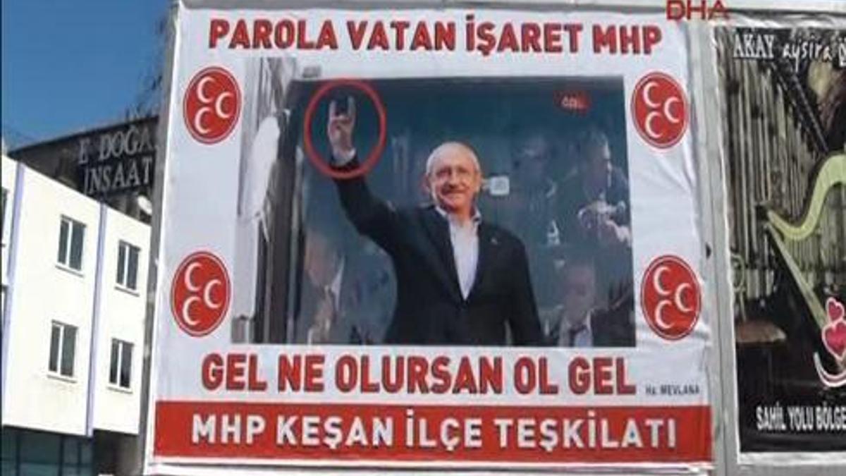 MHP'liler Kemal Kılıçdaroğlu'nu afiş yaptı - Haberler Son Dakika