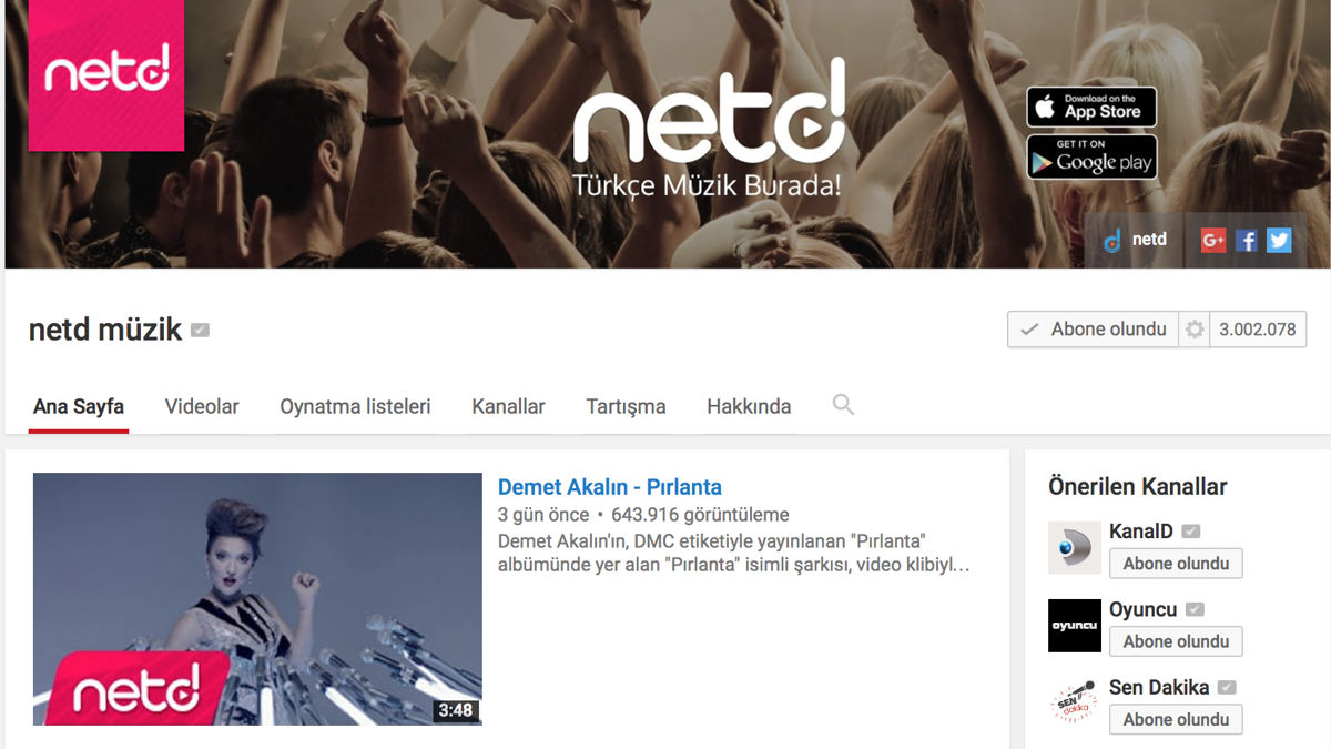 Netd Müzik YouTube kanalı 3 milyon aboneye ulaştı - Teknoloji Haberleri
