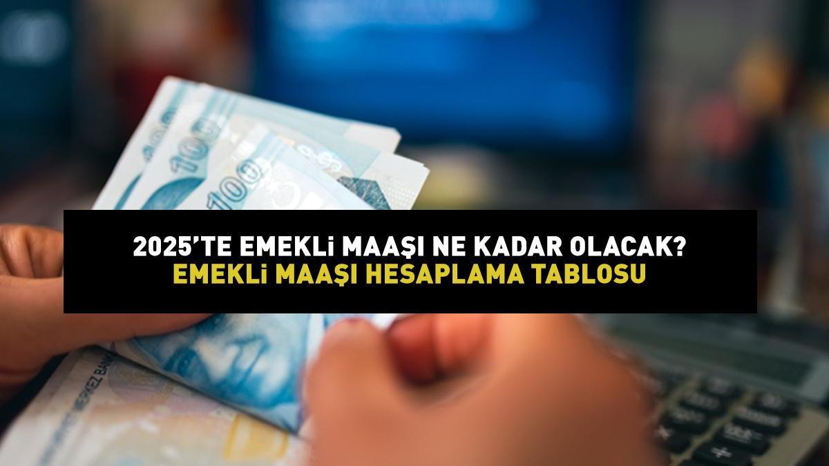 EMEKLİ MAAŞI ZAM ORANI 2025 VE HESAPLAMA TABLOSU: SSK, BAĞKUR yeni emekli maaşı ne kadar olacak ...