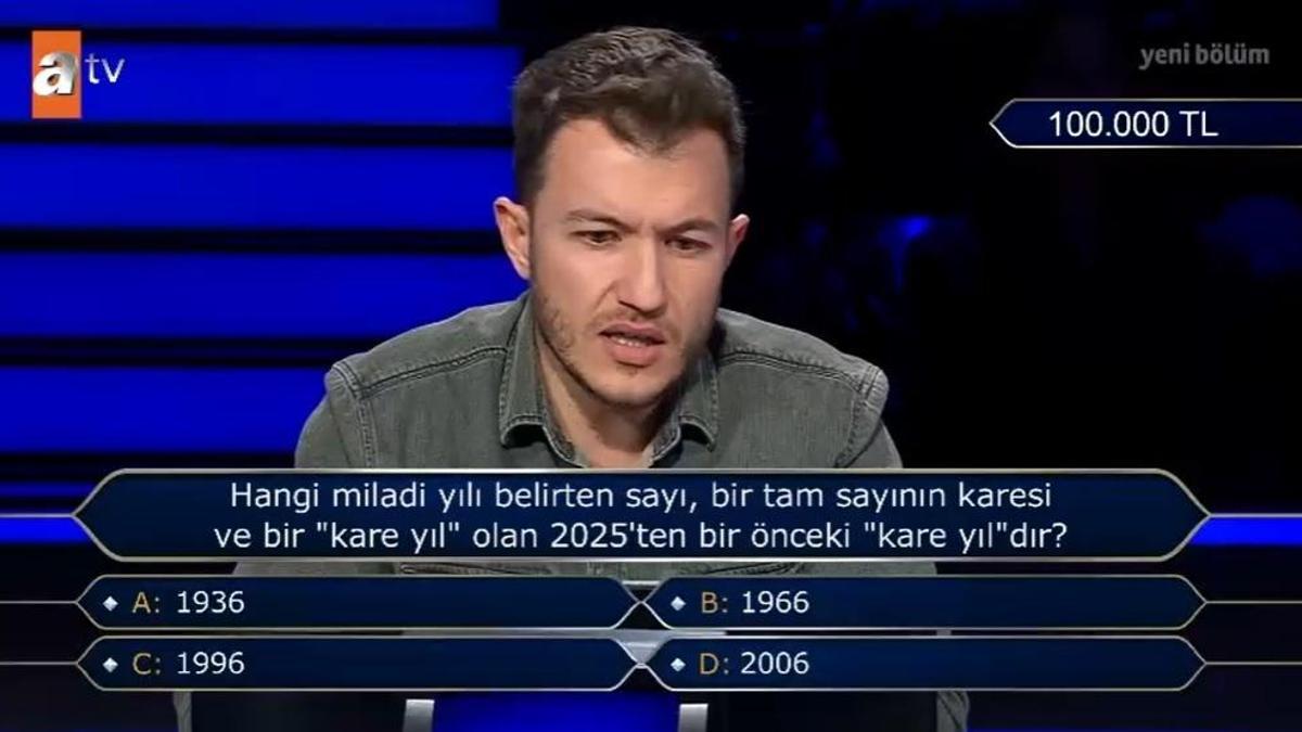 Kare yıl sorusu: Hangi miladi belirten sayı, bir tam sayının karesi ve ...