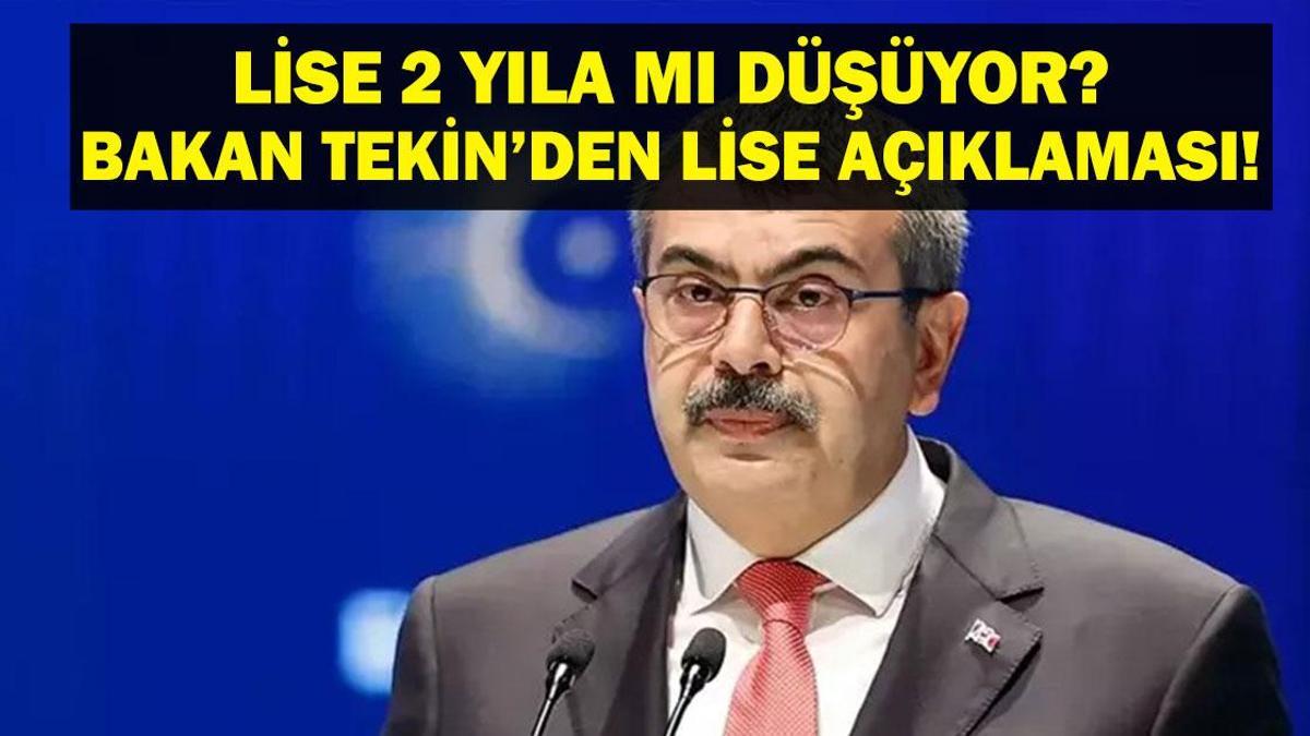 LİSE KAÇ YIL OLDU? Lise 2 yıla mı düşüyor? 2+2 lise eğitimi nasıl ...