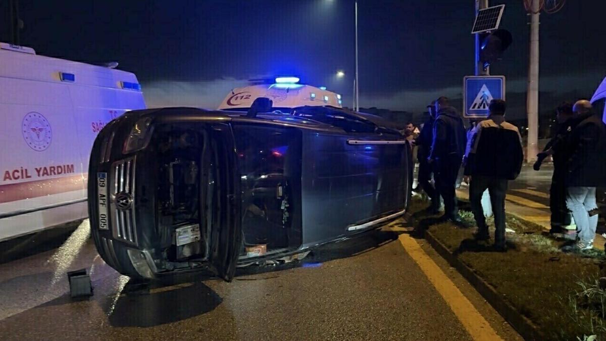 Aydında iki otomobil çarpıştı: 6 yaralı