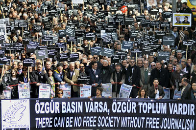 Haberciler bu kez de Ankara'da yürüdü! - Son Dakika Haberleri Bugün