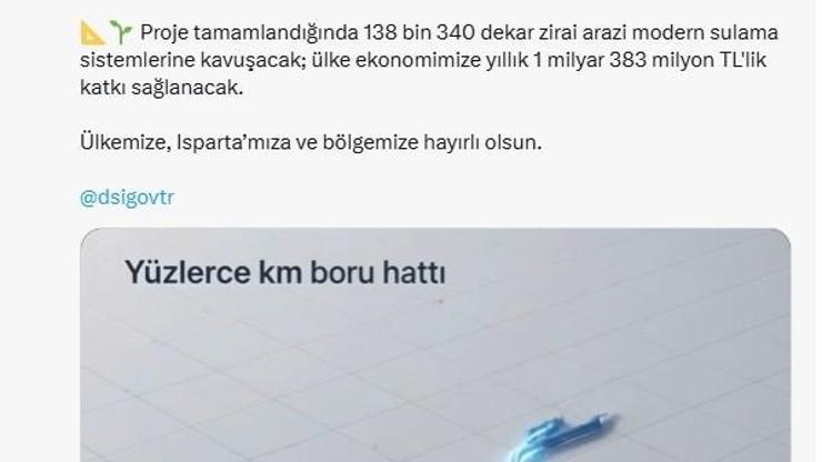 Isparta Atabey Sulaması Yenileme Projesi'nde sona yaklaşıldı - Ankara ...